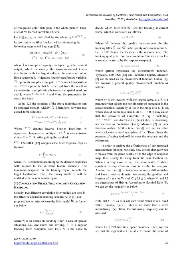 Effectiveocclusion Handling For Fast Correlation Filter Based Trackers