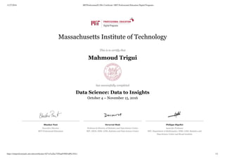 MITProfessionalX DSx Certificate _ MIT Professional Education Digital ...