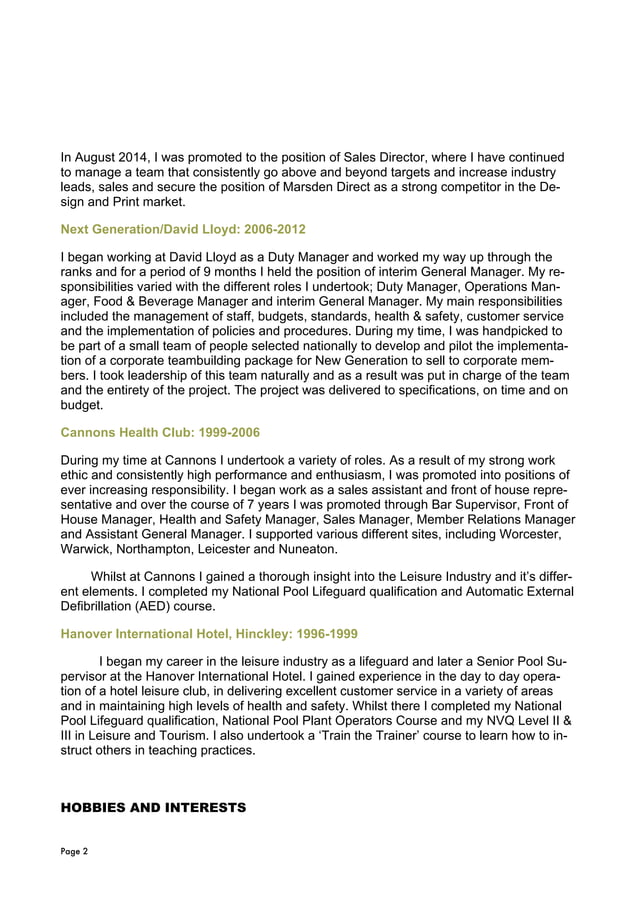 Alex Calver CV | PDF