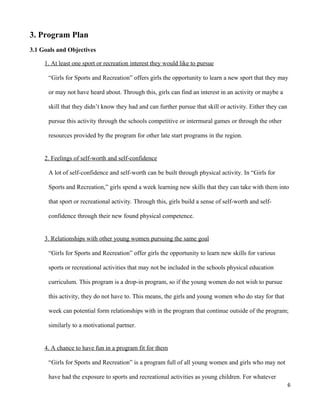 Program Planning Assignment | PDF