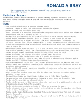 Ronald Bray Resume | PDF