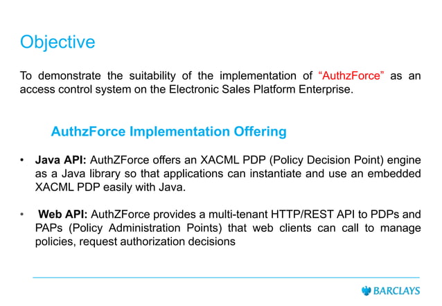 Presentation AuthZForce | PPT