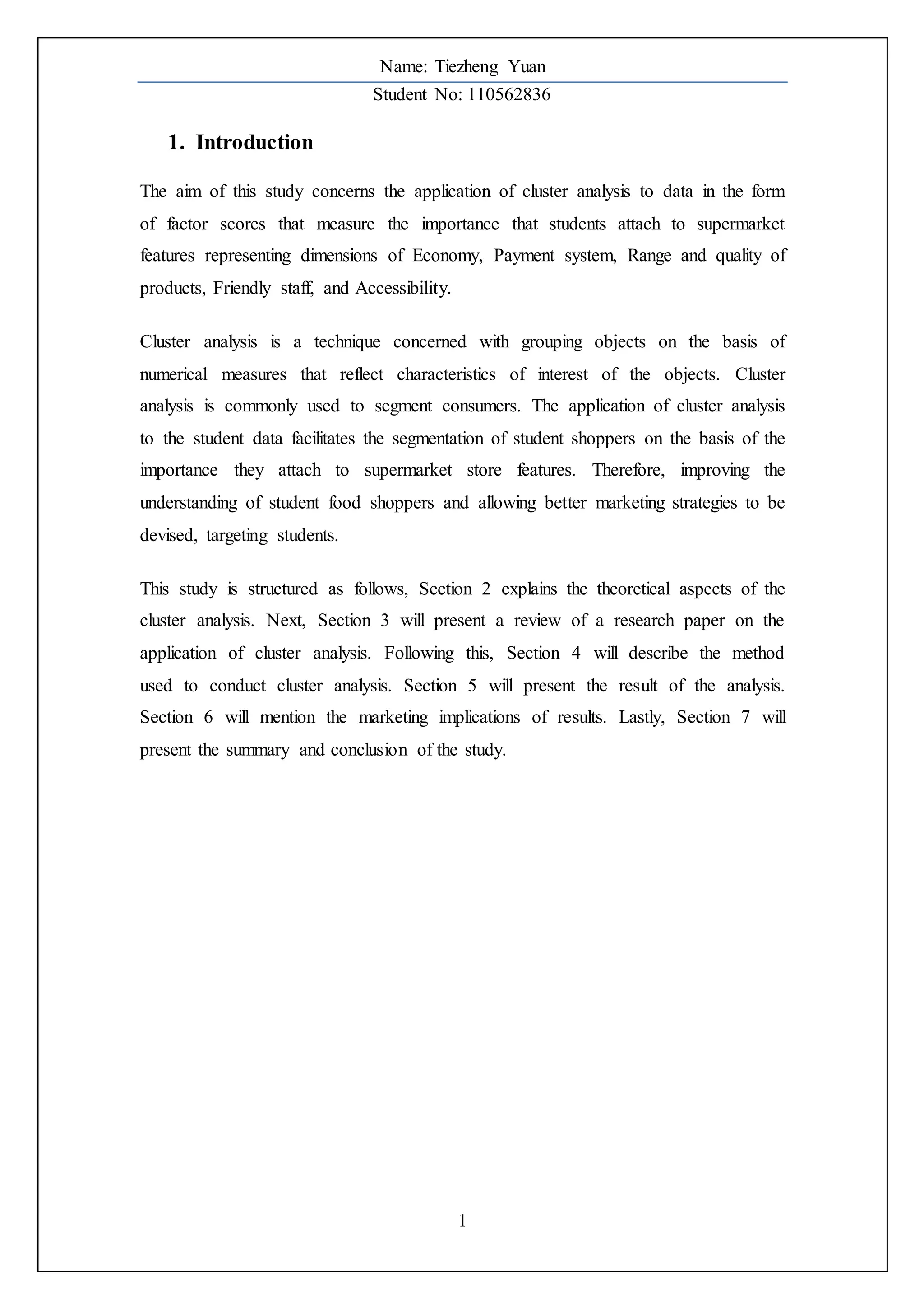 Cluster Analysis Assignment 2013-2014(2) | DOCX | Physics | Science