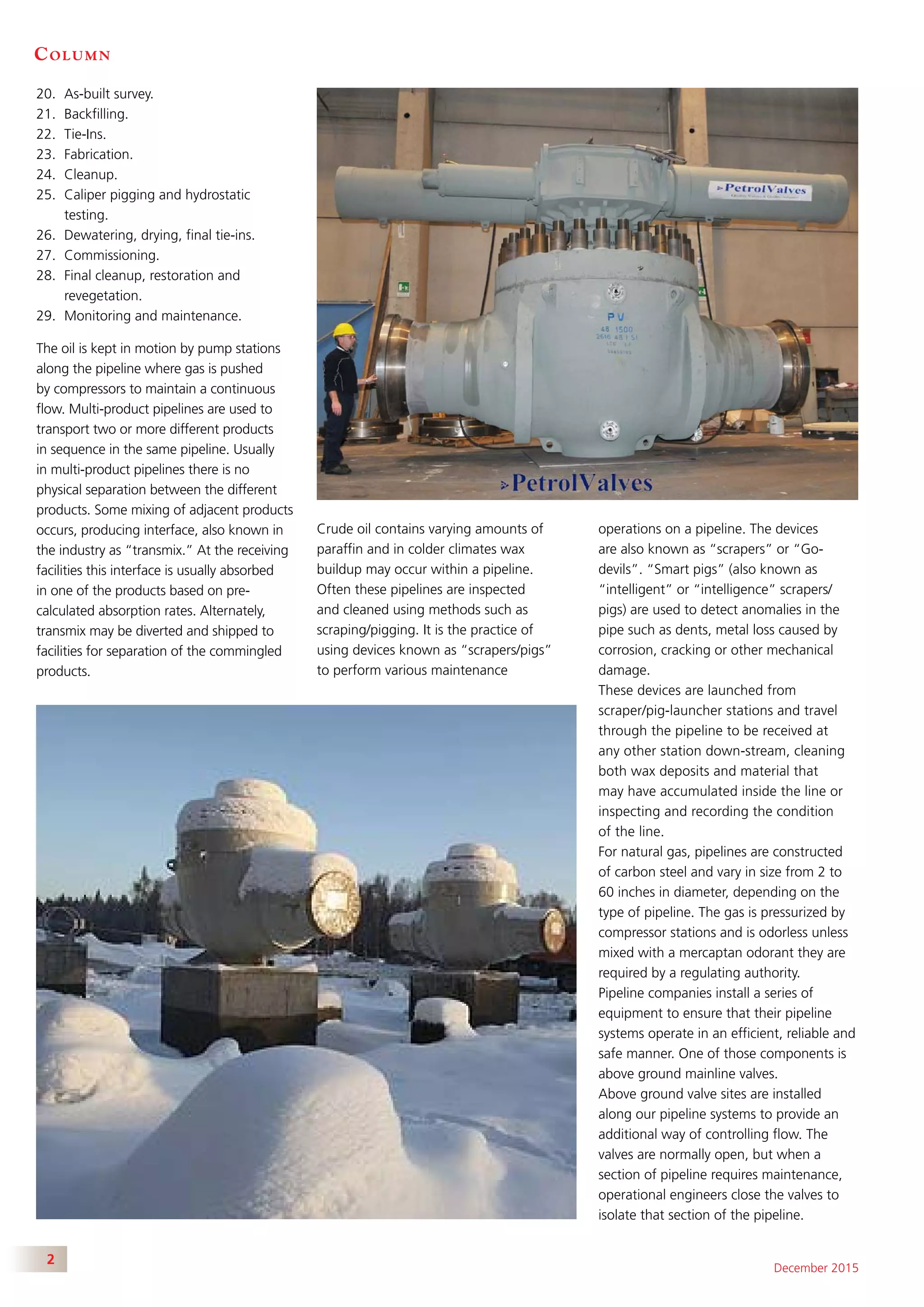 Valves in Pipelines-December 20150Final | PDF