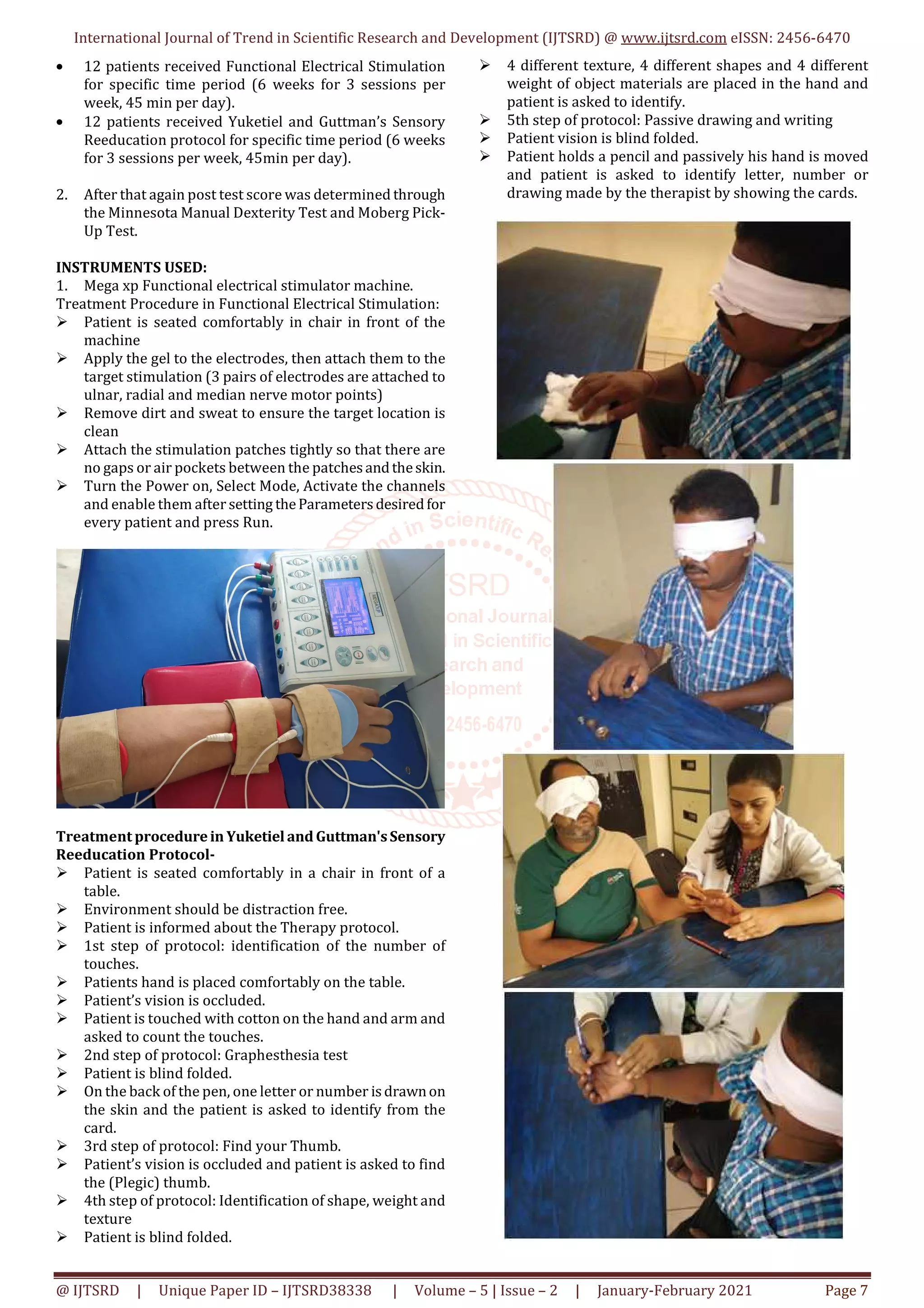 Effects of Sensory Re Education on Hand Dexterity in Post Stroke ...