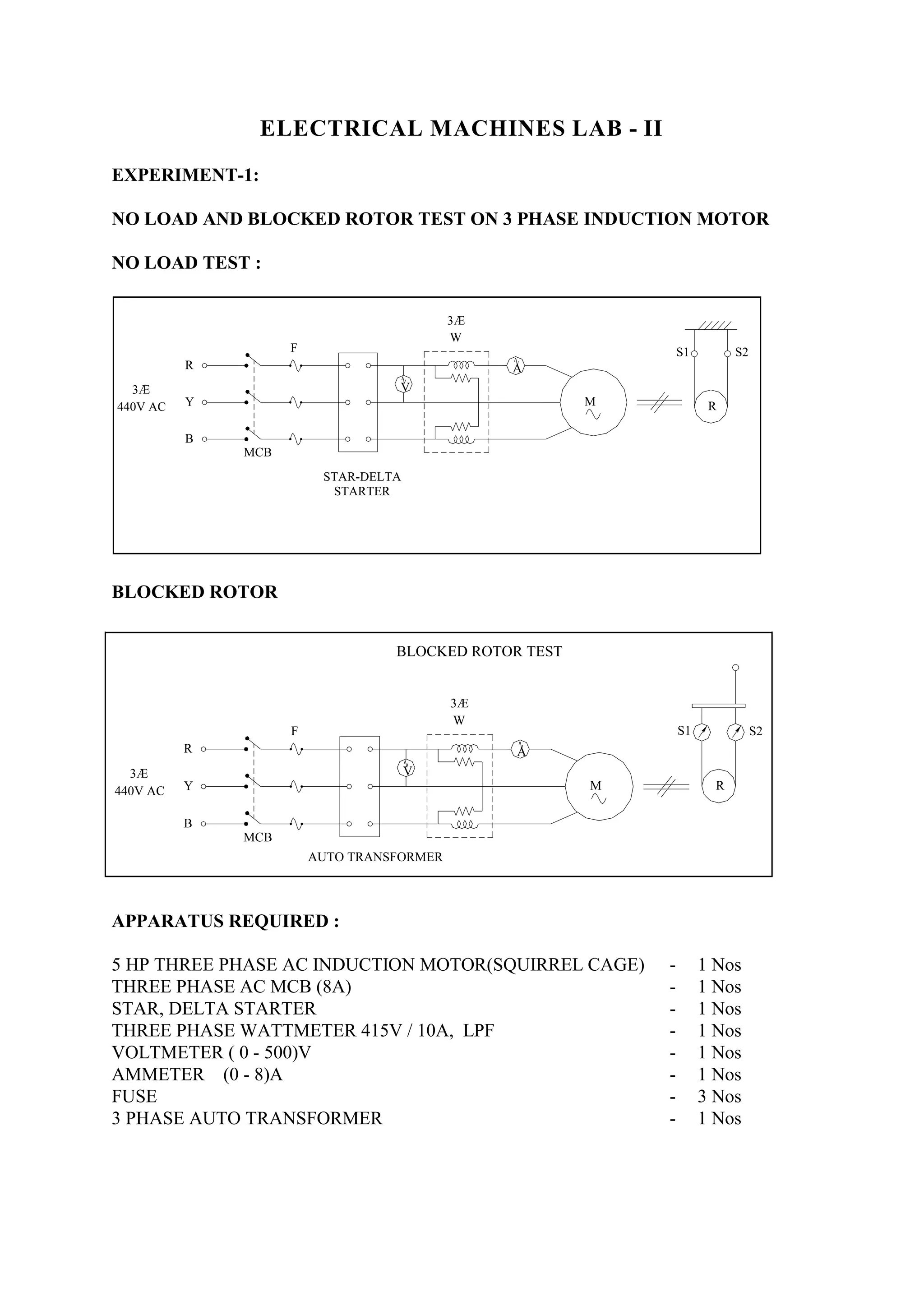 2 electrical machines lab | PDF