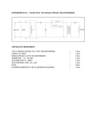 2 electrical machines lab | PDF