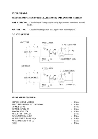 2 electrical machines lab | PDF