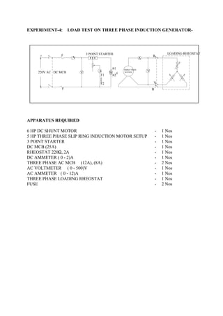 2 electrical machines lab | PDF
