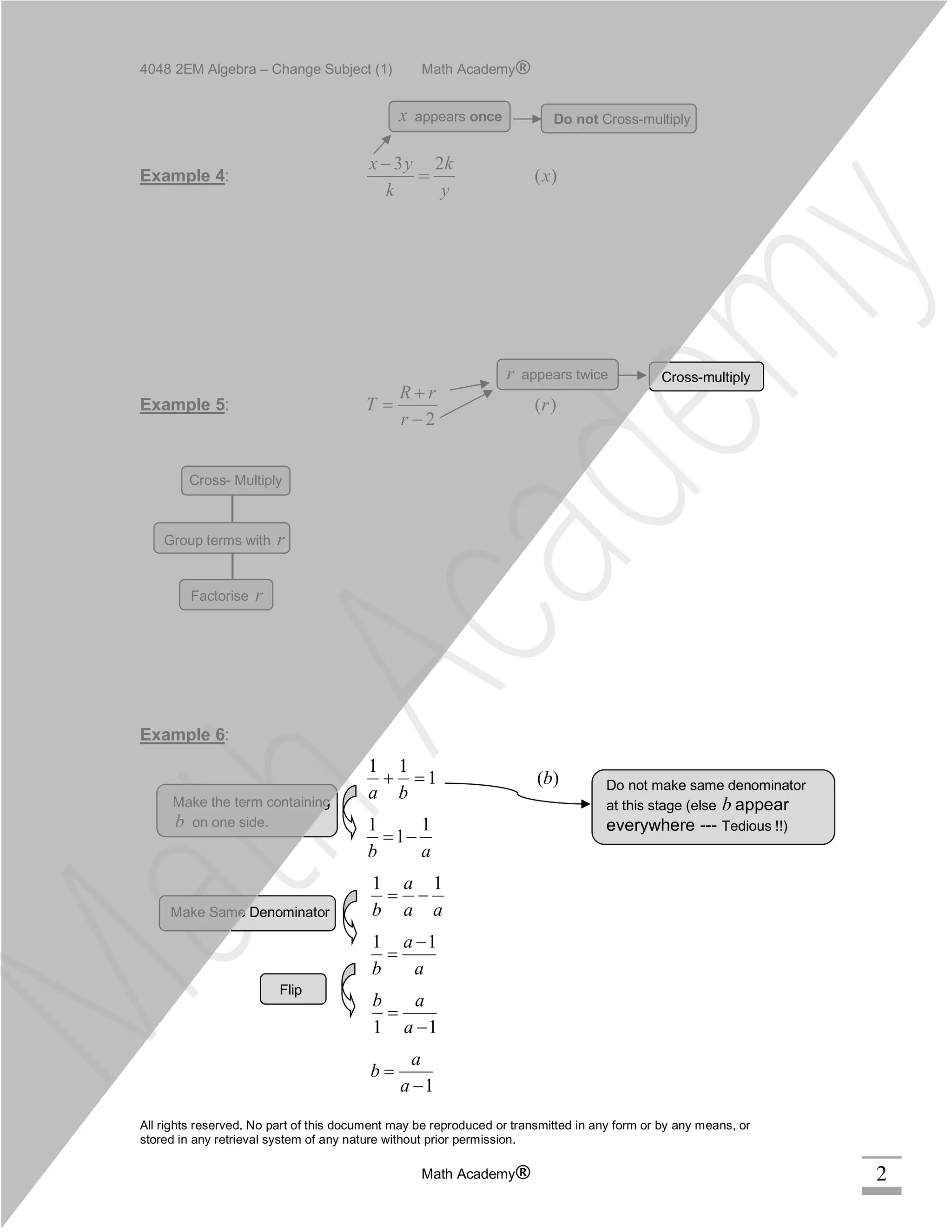 Sec 2 Maths Notes Change Subject | PDF