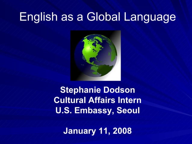English As A Global Language | PPT