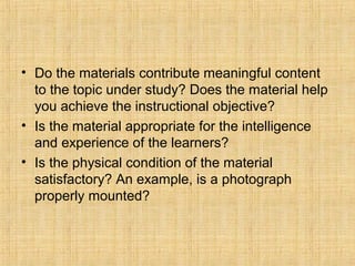 2 epe 211 using and evaluating instructional materials | PPT
