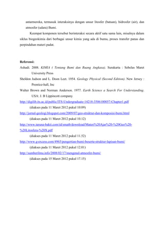 Struktur dan Lapisan Bumi | DOCX