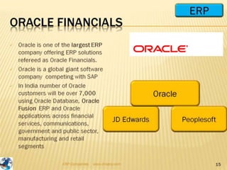 SAP, Oracle, Infor, Microsoft Dynamics - MNC ERP | PPTX | Business ...