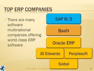 SAP, Oracle, Infor, Microsoft Dynamics - MNC ERP | PPTX