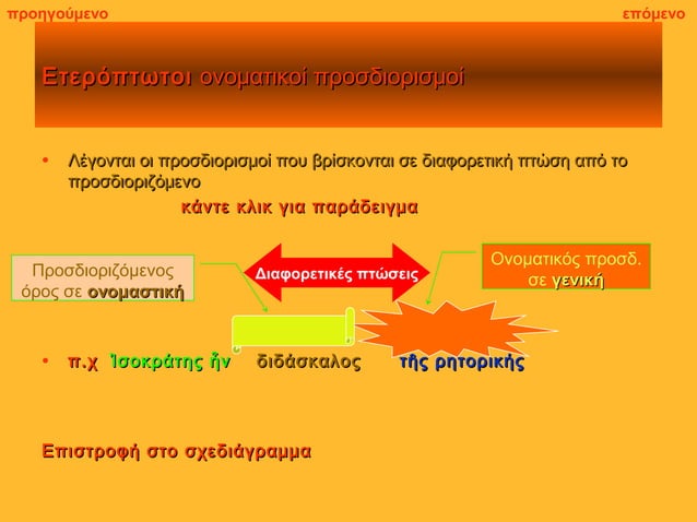 2eteroptoti onomatiki prosdior | PPT