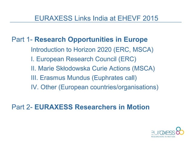 EURAXESS Presentation | PPT