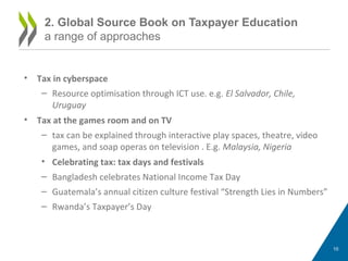 Building Tax culture, compliance and citizenship. A global source book ...