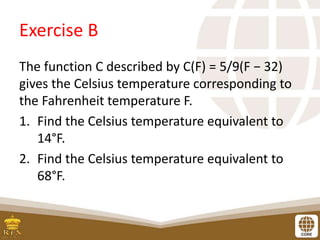2 evaluating functions | PPTX