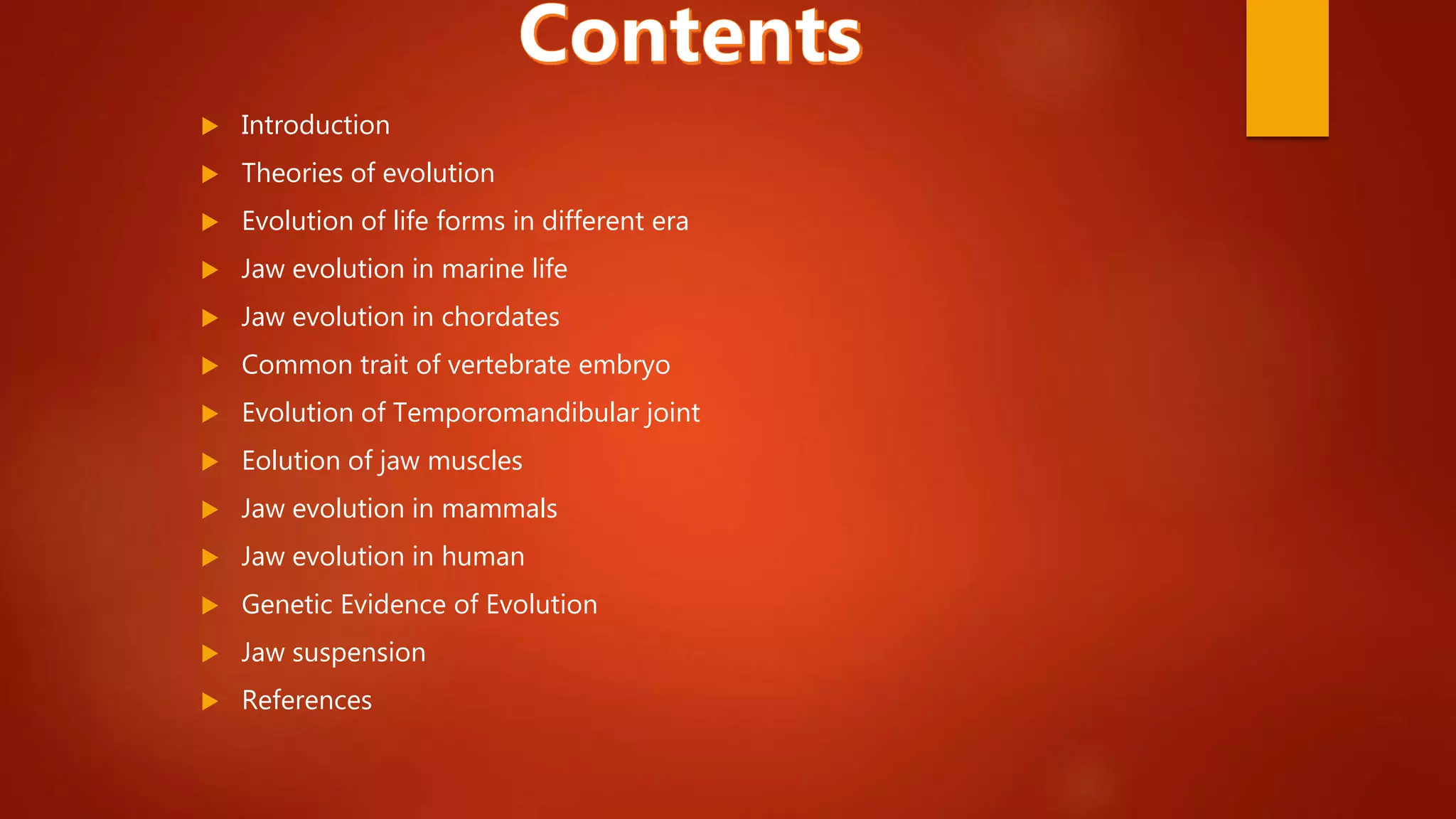 evolution of jaw | PPTX
