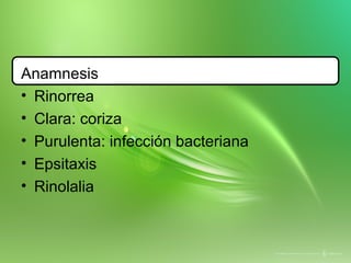 2 examen fisico de region nasal y senos paranasales | PPT
