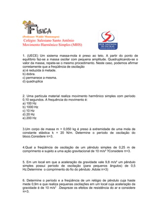2 exatas cssa exercícios sobre mhs prof waldir montenegro | DOC