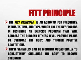 1ST QUARTER GRADE 11 - Exercise Program Design | PPTX