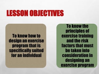 1ST QUARTER GRADE 11 - Exercise Program Design | PPTX