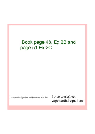 2) exponential growth and decay | PDF