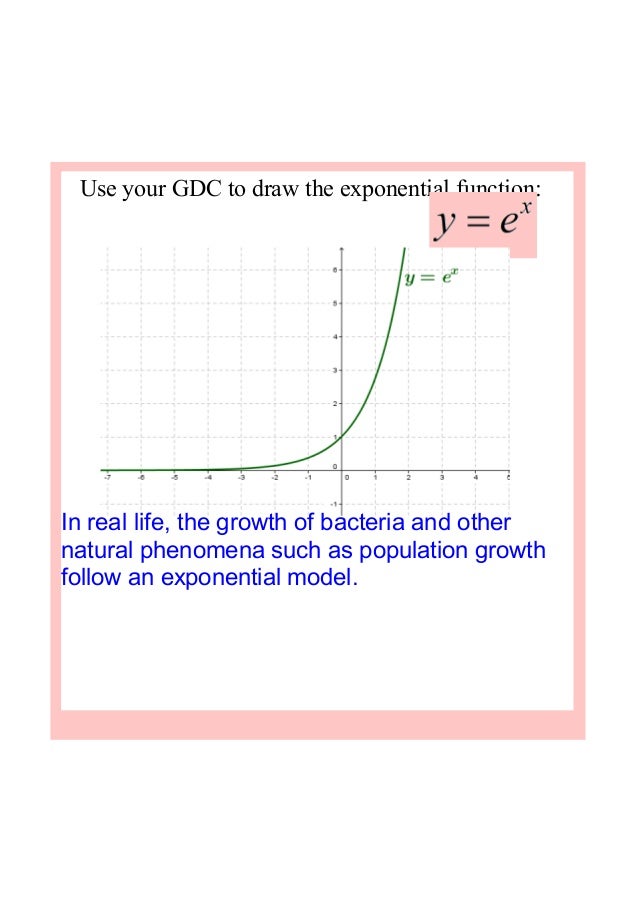 2) exponential growth and decay