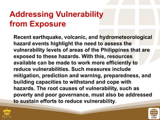 Exposure and Vulnerability Disaster Risks | PPTX