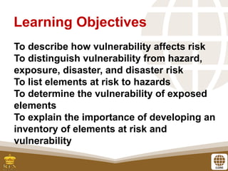 Exposure and Vulnerability Disaster Risks | PPTX
