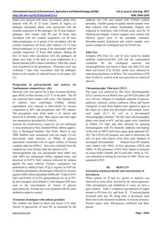 Extraction, chemical composition, use in induced protection and cross ...
