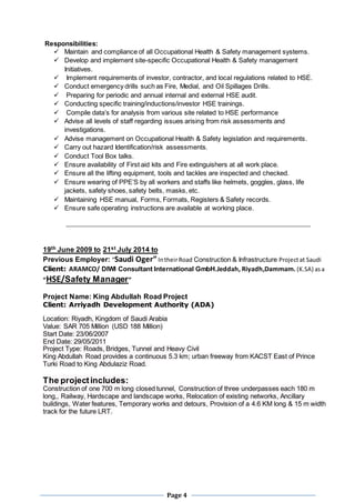 shamim ahmad HSE manager CV | DOCX