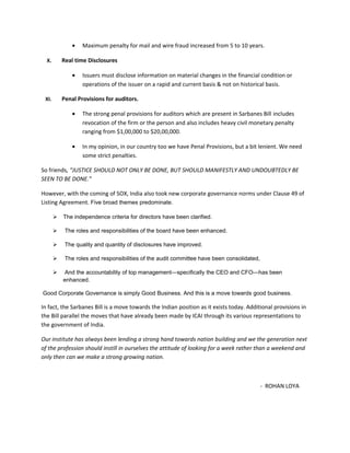 Sarbanes Oxley Act | PDF