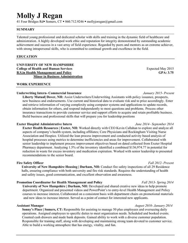 Resume. Regan | PDF