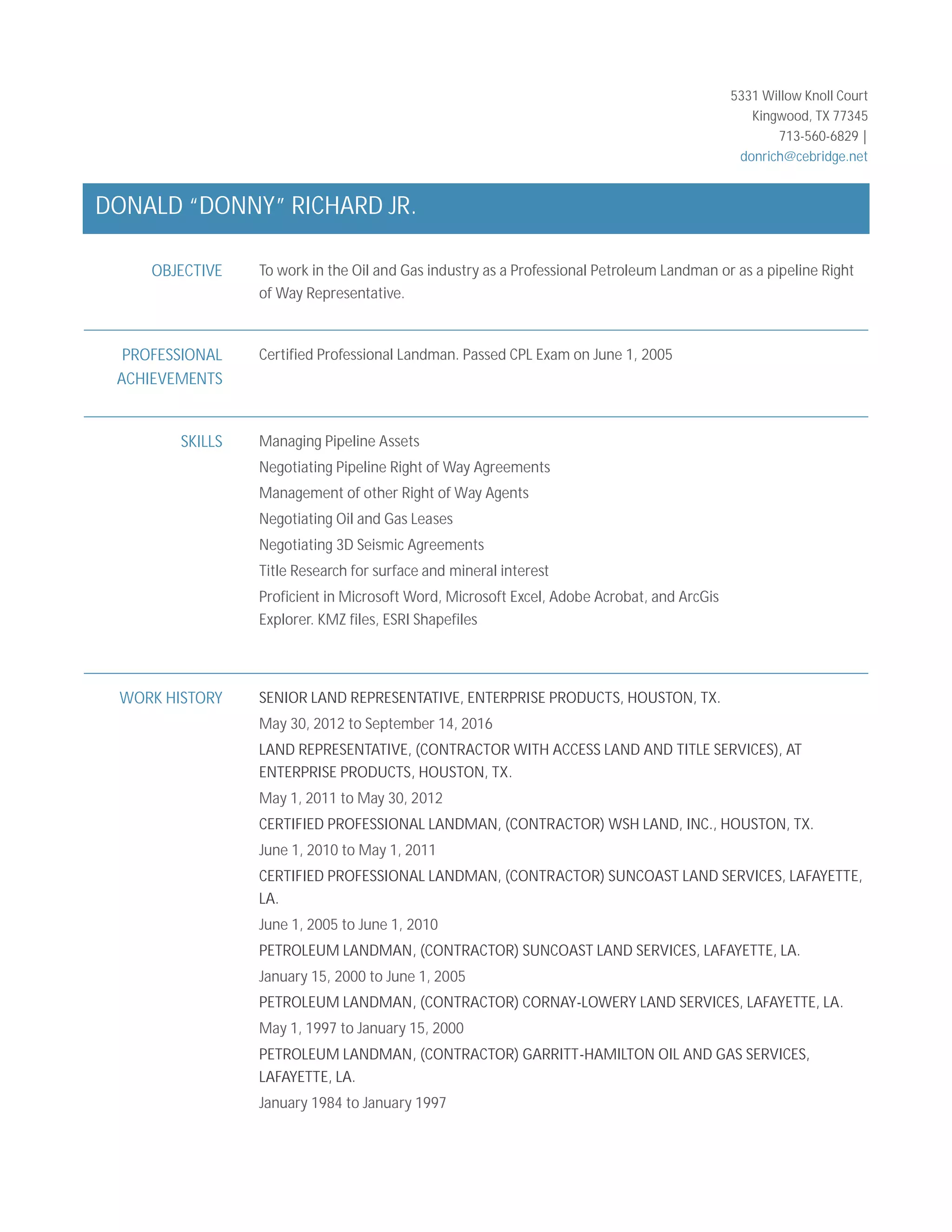 Donny Richard Resume 2016 | PDF