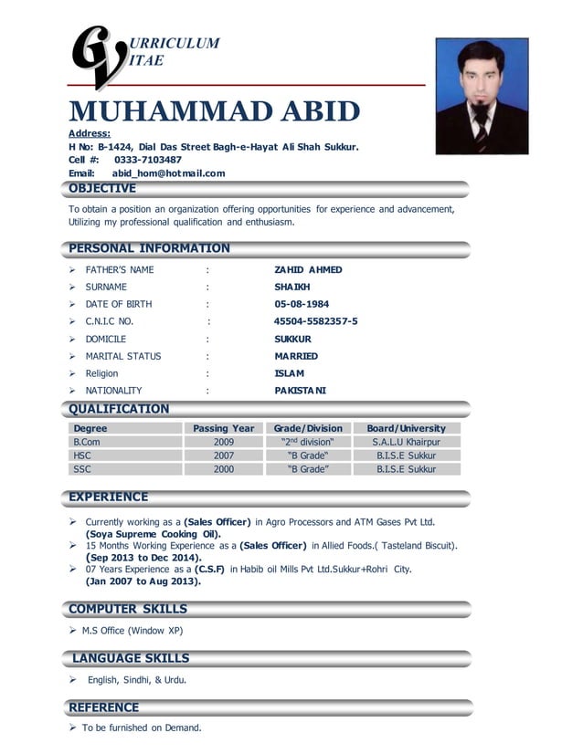 Mohammad Abid CV | DOCX