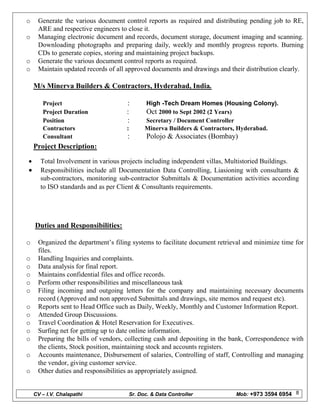 CV_-_V._Chalapati__Doc._Controller | PDF