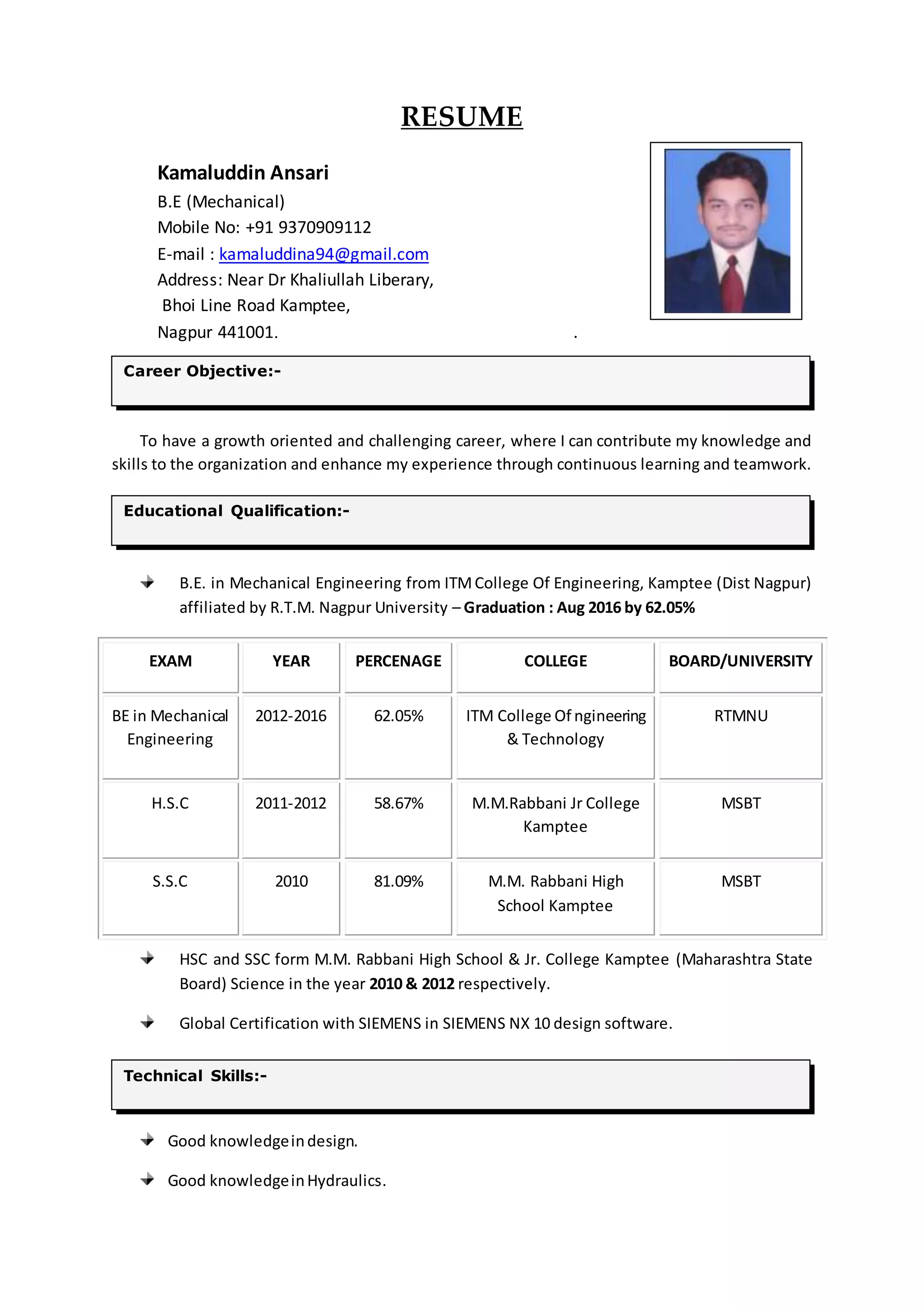 Resume | DOCX | Secondary Education | Education