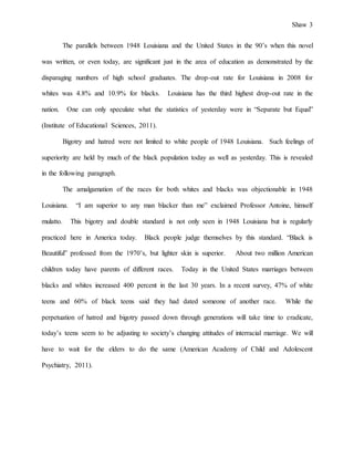 Final Project A Lesson Before Dying | DOCX