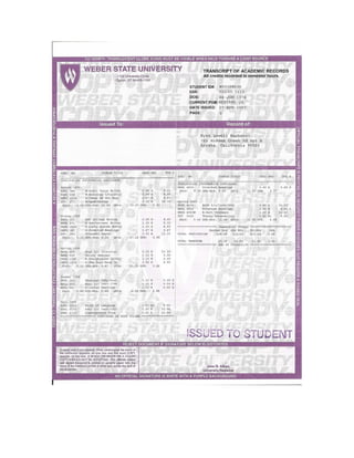 WSU BS Transcripts | PDF