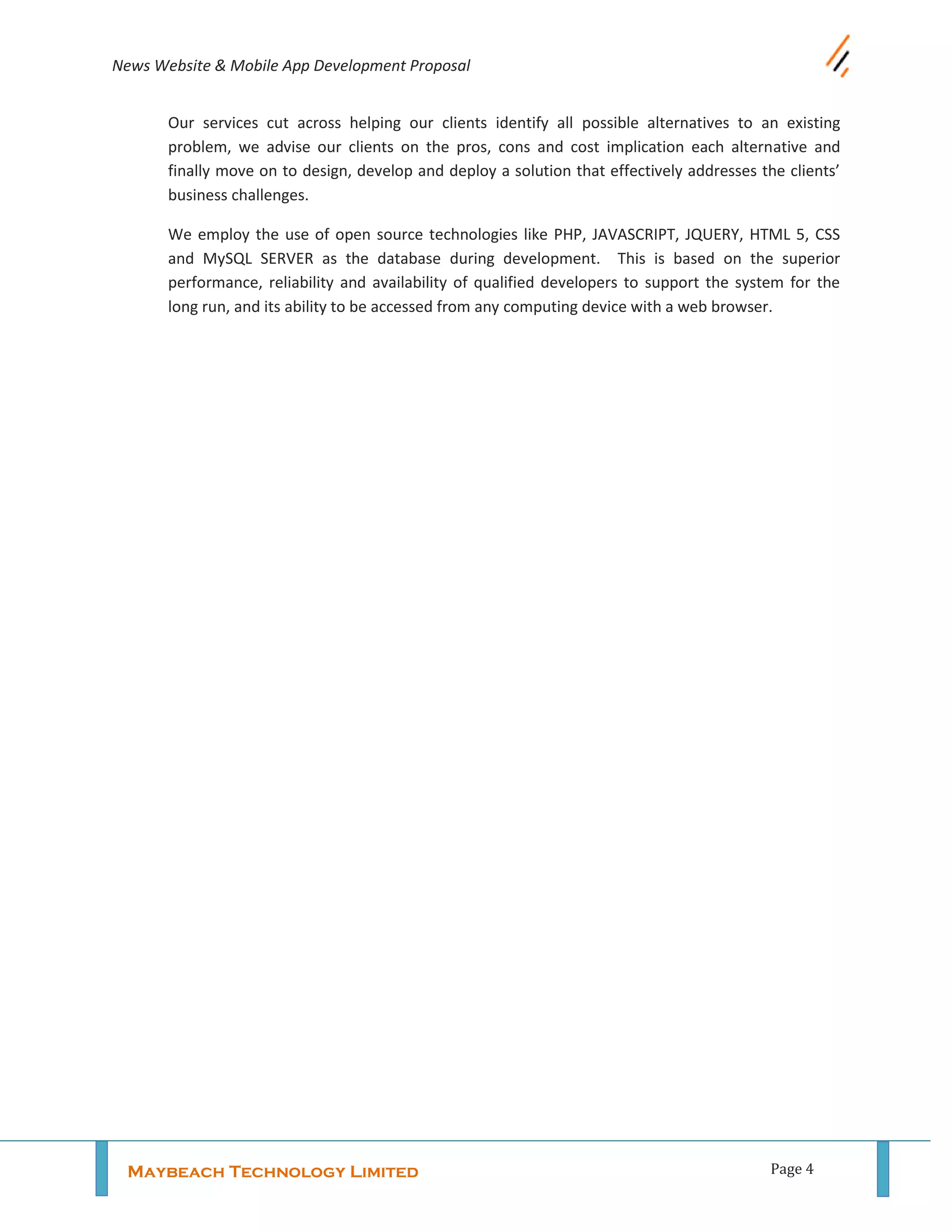 Sample Guide for Writing Website Development Proposal | PDF | Internet ...