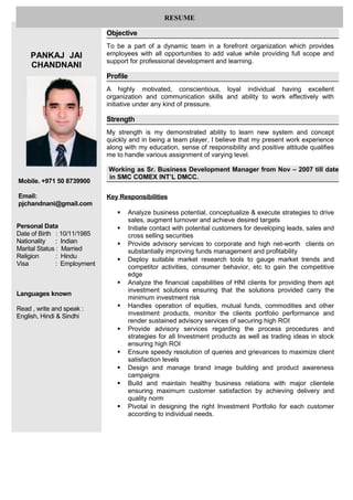 Pankaj Chandnani | DOC | Business | Business and Finance