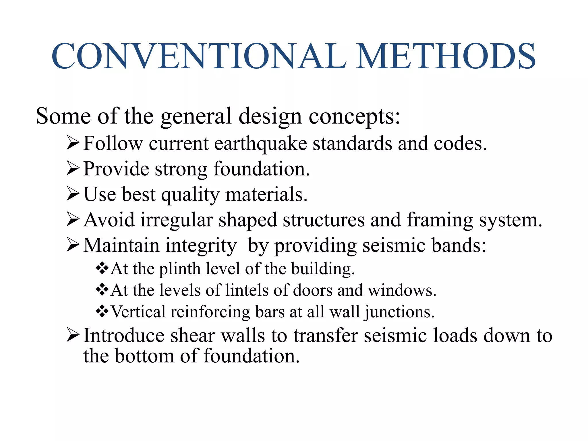 Earthquake resistant techniques | PPTX
