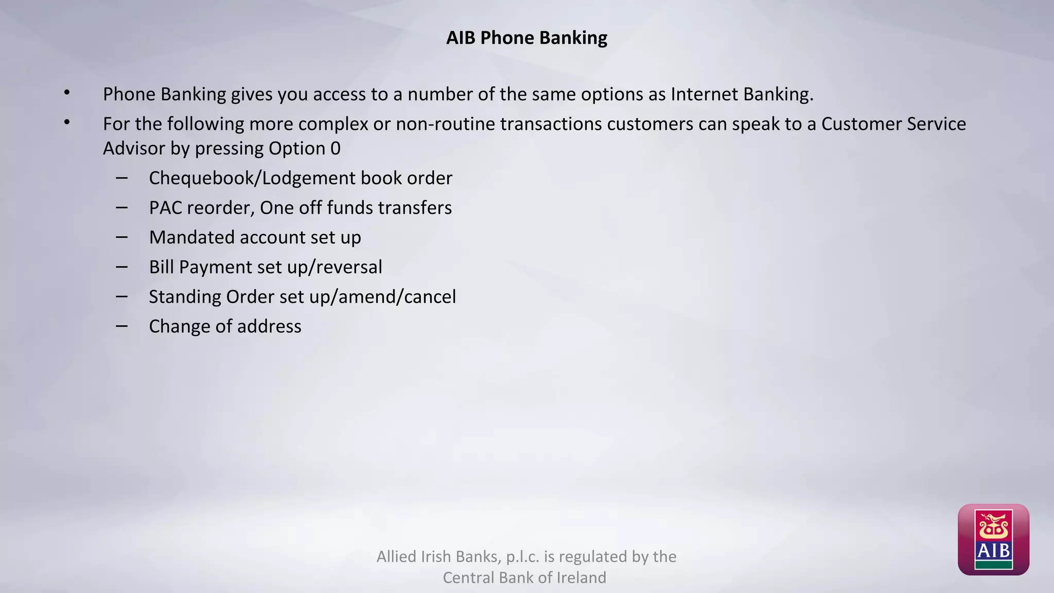 AIB Presentation | PPT