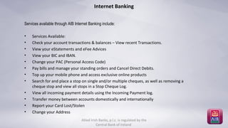 AIB Presentation | PPT | Credit Cards | Personal Debt