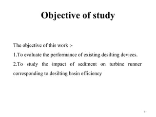 performance evaluation of desilting devices | PPT