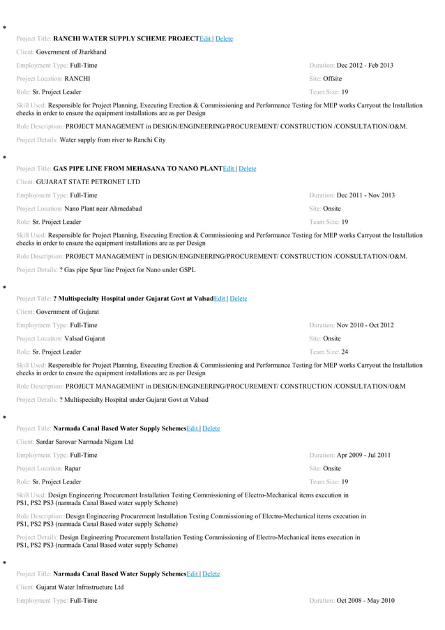 Project handled | DOC | Civil Engineering Industry | Industries