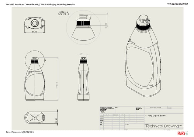 PDE2293 Advanced CAD and CAM FMCG Packaging Modelling Exercise | PDF